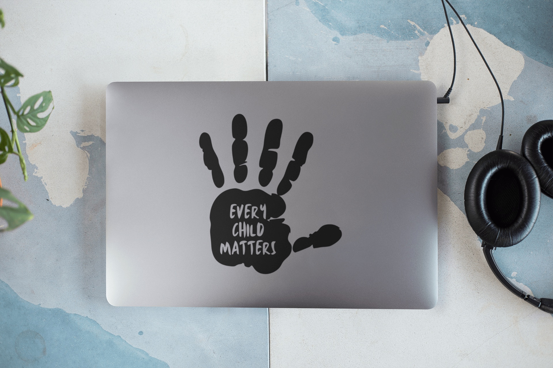 Every Child Matters Handprint Sticker | Vinyl Decal | Purple LadyBug Decor